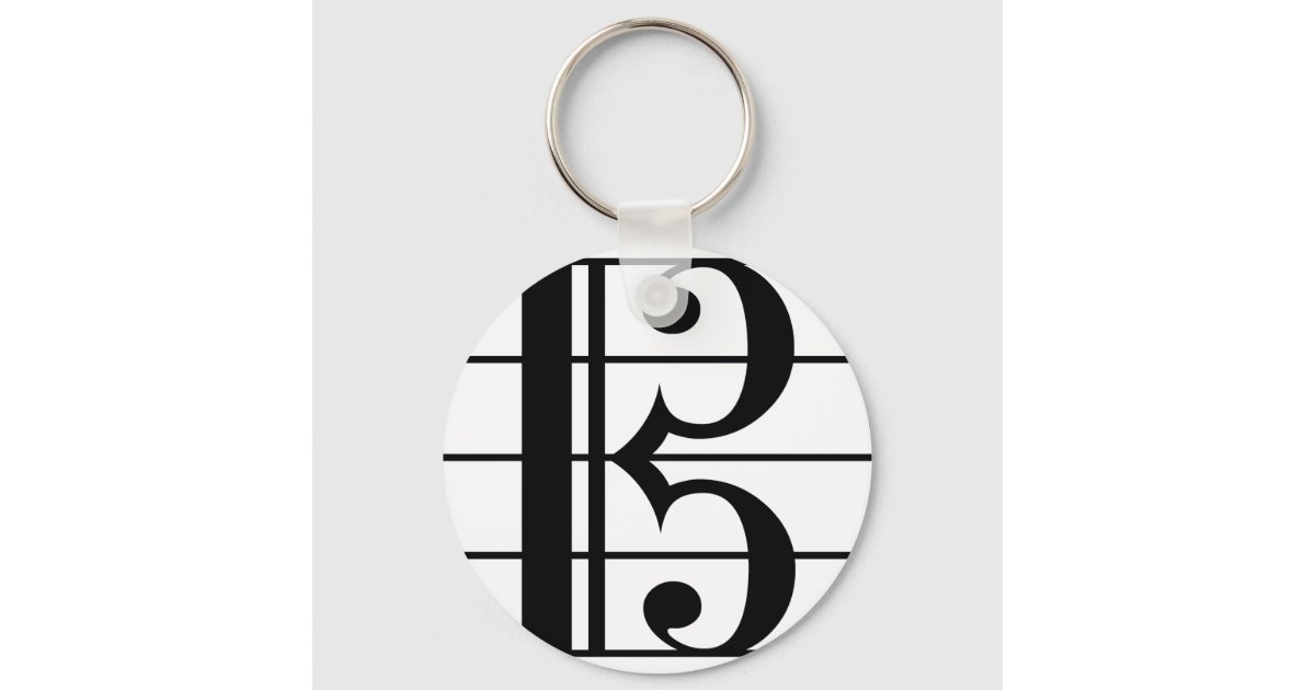 Alto Clef Keychain | Zazzle