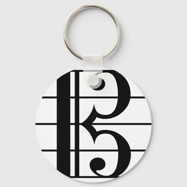 Alto Clef Keychain | Zazzle
