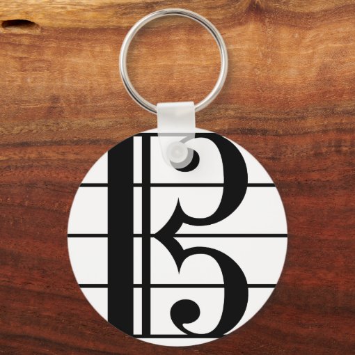 Alto Clef Keychain | Zazzle