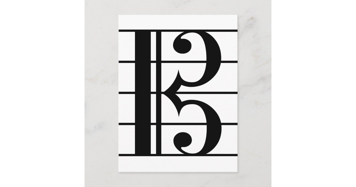 Alto Clef Postcard | Zazzle