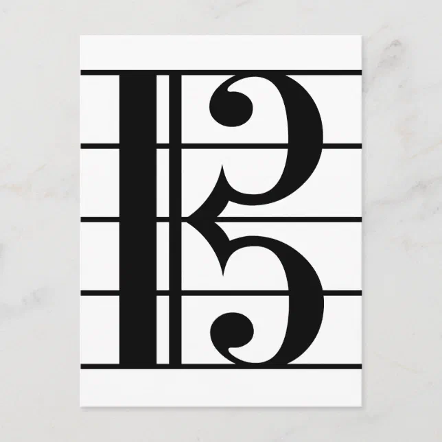 Alto Clef Postcard | Zazzle