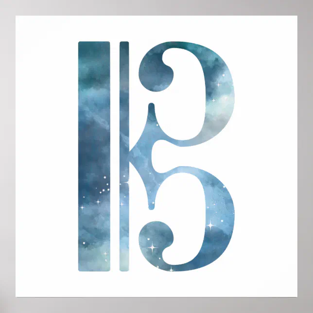 alto clef tenor key poster | Zazzle