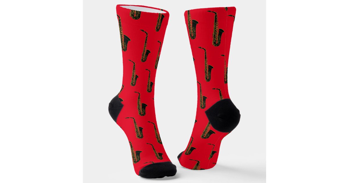 Alto Saxophone on Red Socks | Zazzle