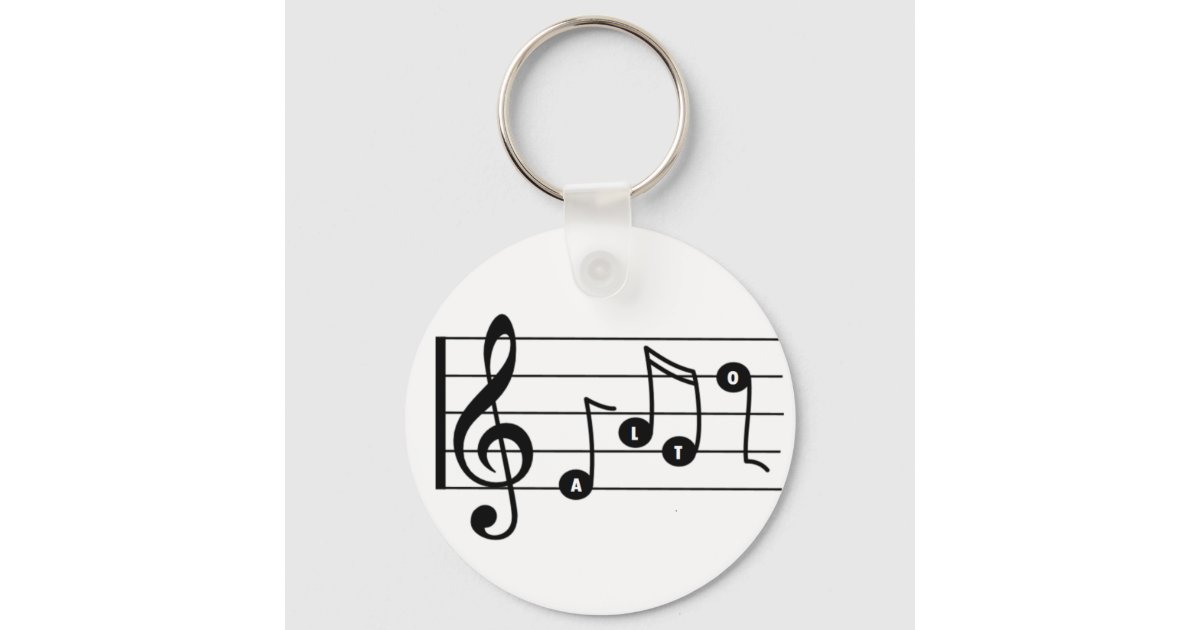 Alto Singer Musical Keychain | Zazzle