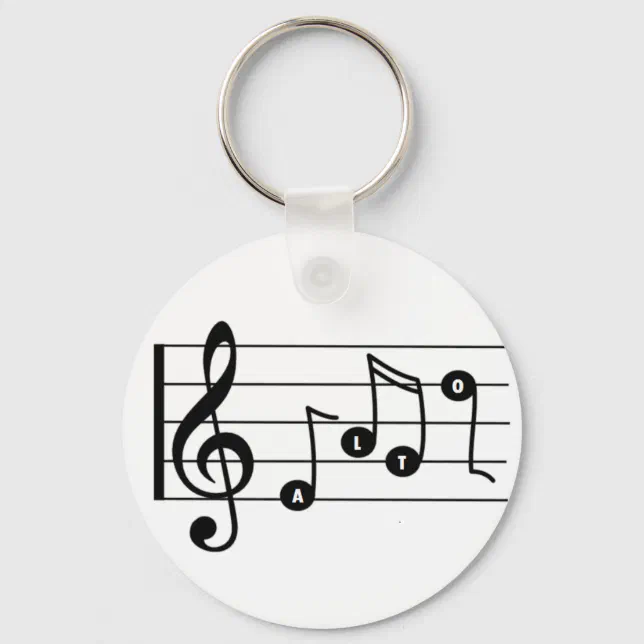 Alto Singer Musical Keychain | Zazzle
