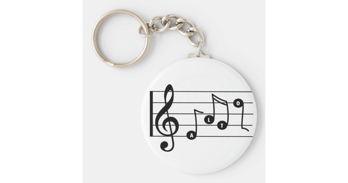 Alto Singer Musical Keychain | Zazzle.com