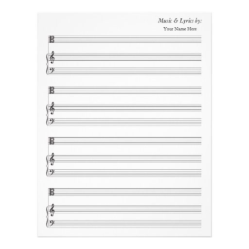 Hoja partitura en blanco - Imagui