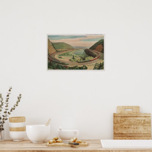 Altoona, Pennsylvania, The Famous Horseshoe Curv Poster | Zazzle