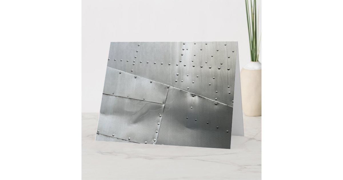 Aluminum Aircraft Skin Card | Zazzle