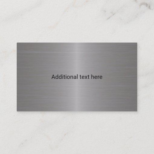 Aluminum Look Custom Business Card | Zazzle