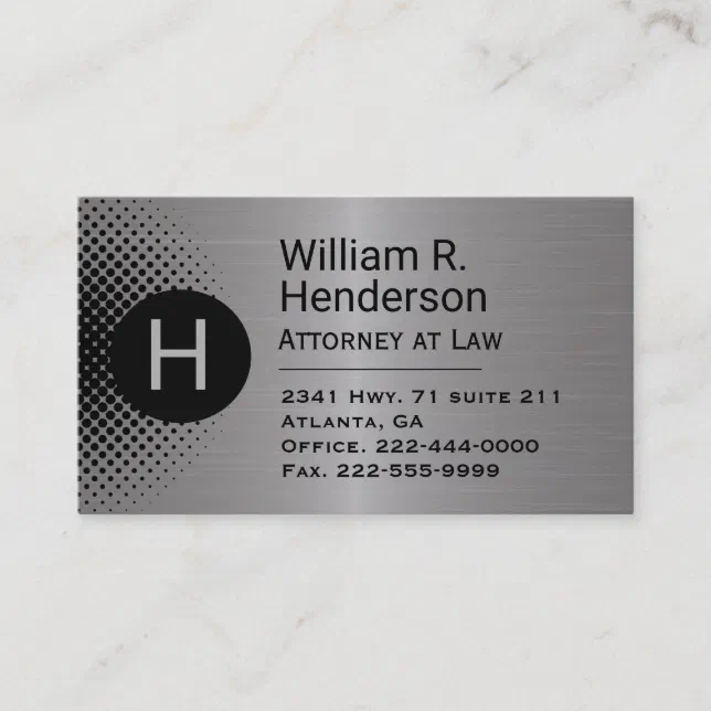 Aluminum Look Custom Business Card | Zazzle