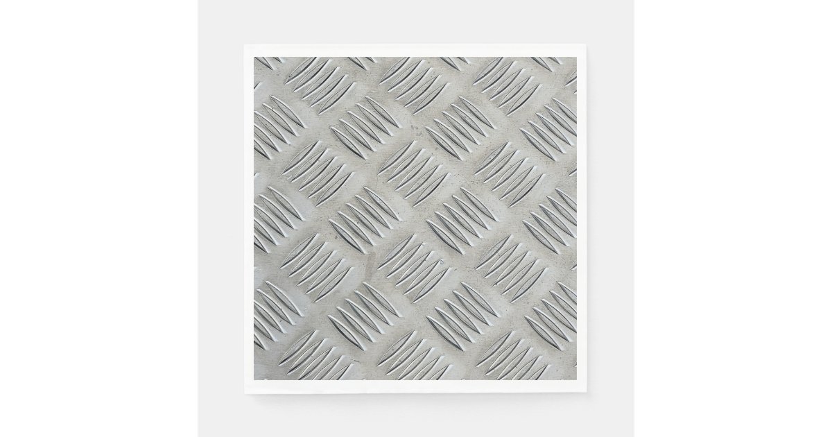 Aluminum Texture Diamond Pattern Napkins | Zazzle