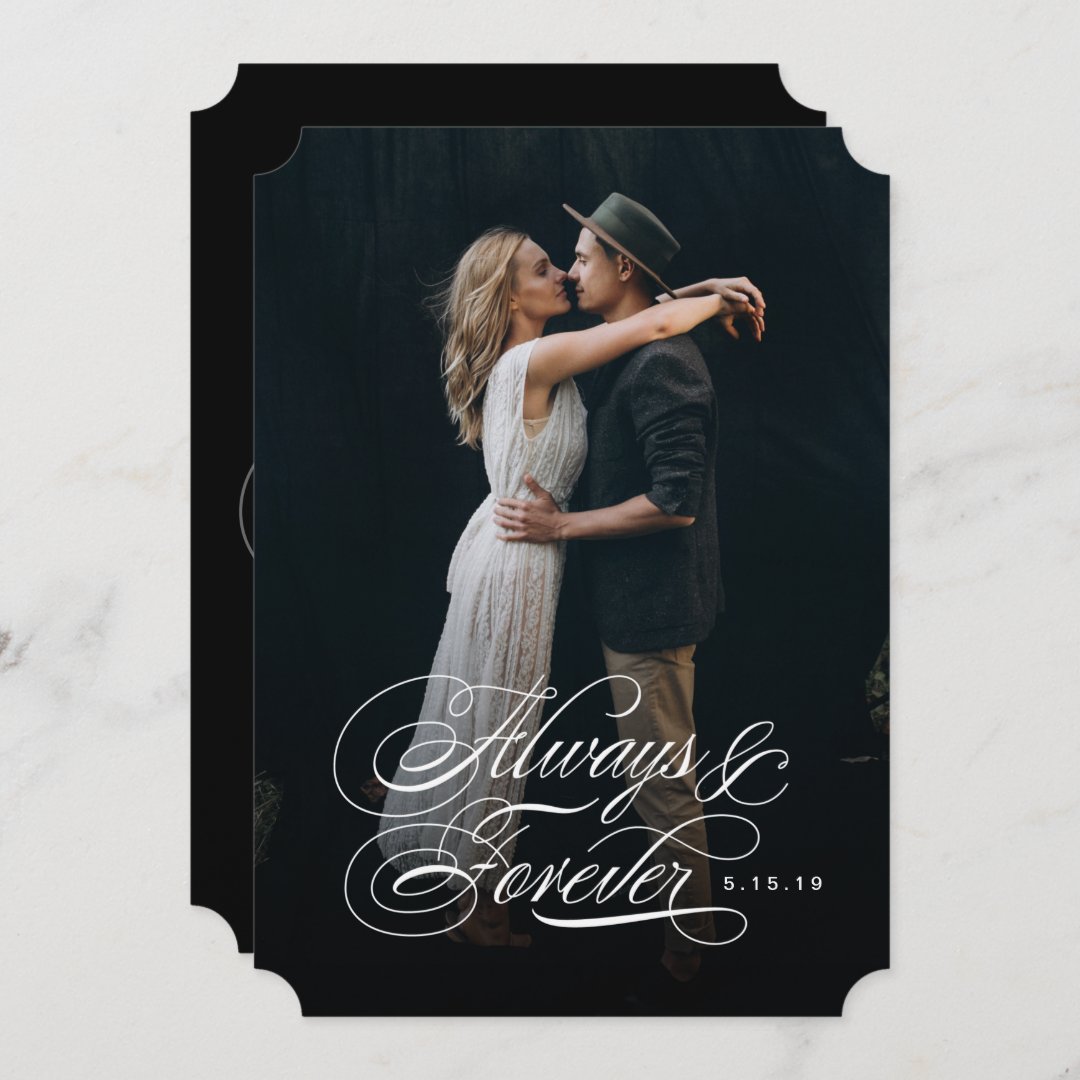 Always and Forever Photo Wedding Invitation | Zazzle