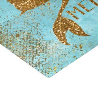 Always be a mermaid- gold glitter mermaid vision tissue paper | Zazzle