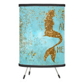 Always be a mermaid- gold glitter mermaid vision tripod lamp | Zazzle