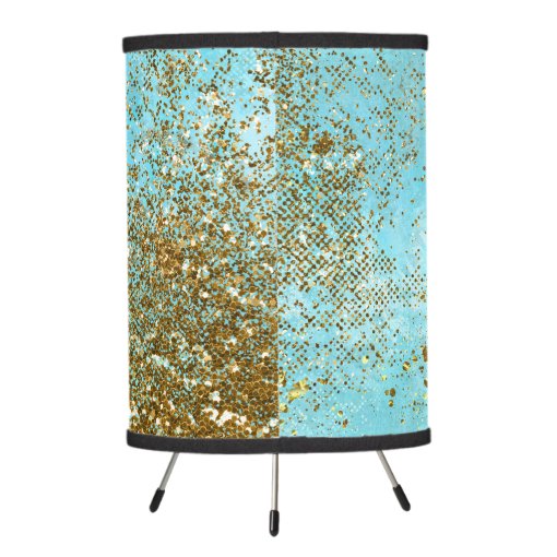 Always be a mermaid- gold glitter mermaid vision tripod lamp | Zazzle