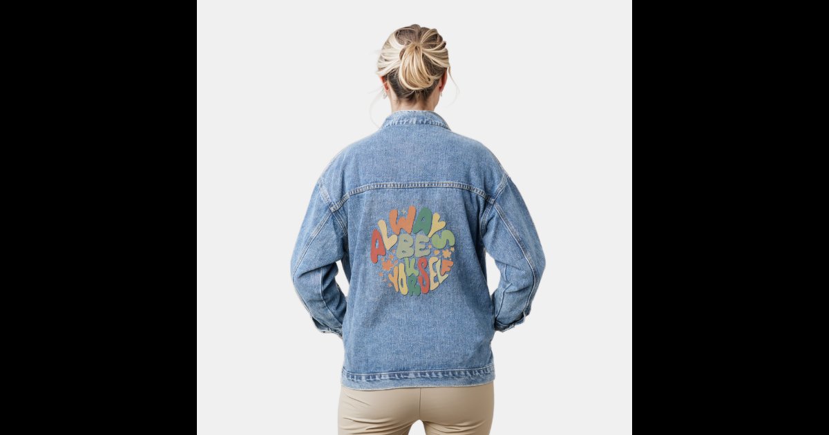 Always Be Yourself - Autumn Inspirational Denim Jacket | Zazzle