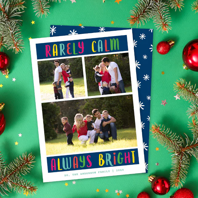 Always Bright Multi-Photo | Holiday Photo Card | Zazzle