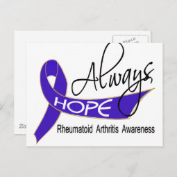 Always Hope Rheumatoid Arthritis Postcard | Zazzle