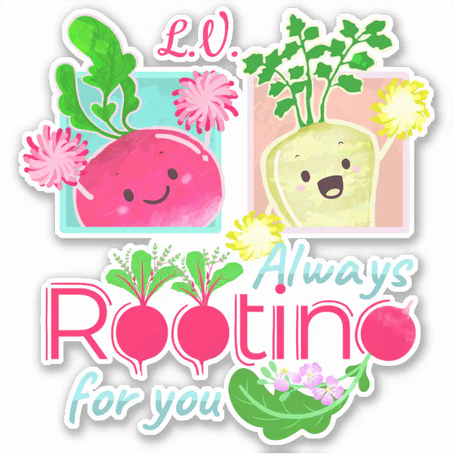 Always Rooting for You | Motivational Quote Pun Sticker | Zazzle