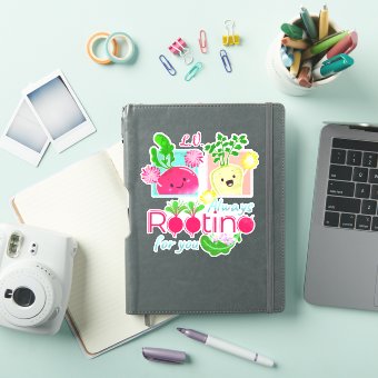 Always Rooting for You | Motivational Quote Pun Sticker | Zazzle