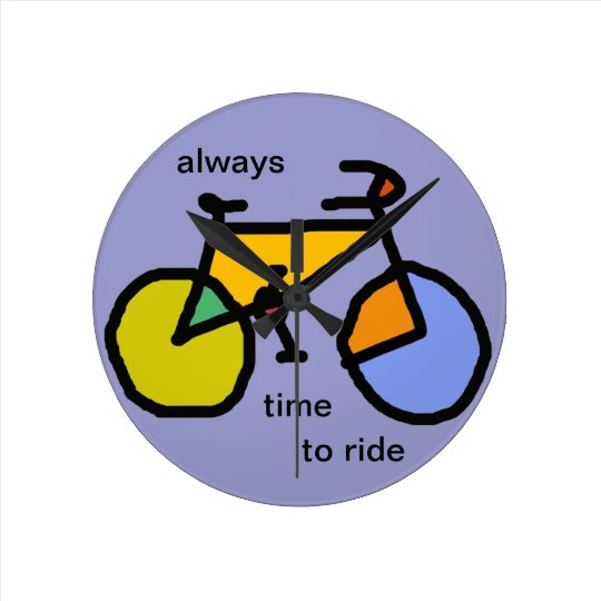 always time to ride a bike round clock | Zazzle.com