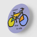 always time to ride a bike round clock | Zazzle