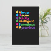 Always Unique Totally Intelligent Autism Invitation | Zazzle