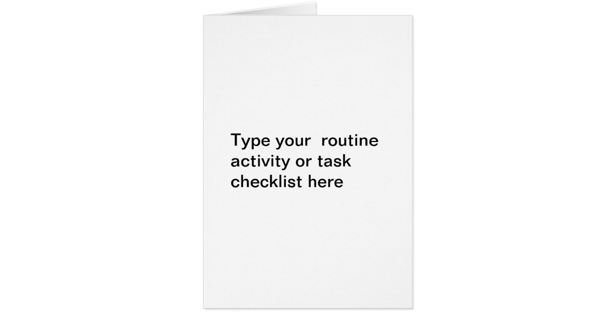 Alzheimer's Routine Activity Checklist Template | Zazzle