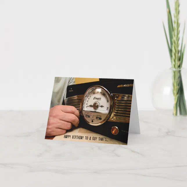 AM/FM Radio Lover Broadcast Birthday Card | Zazzle