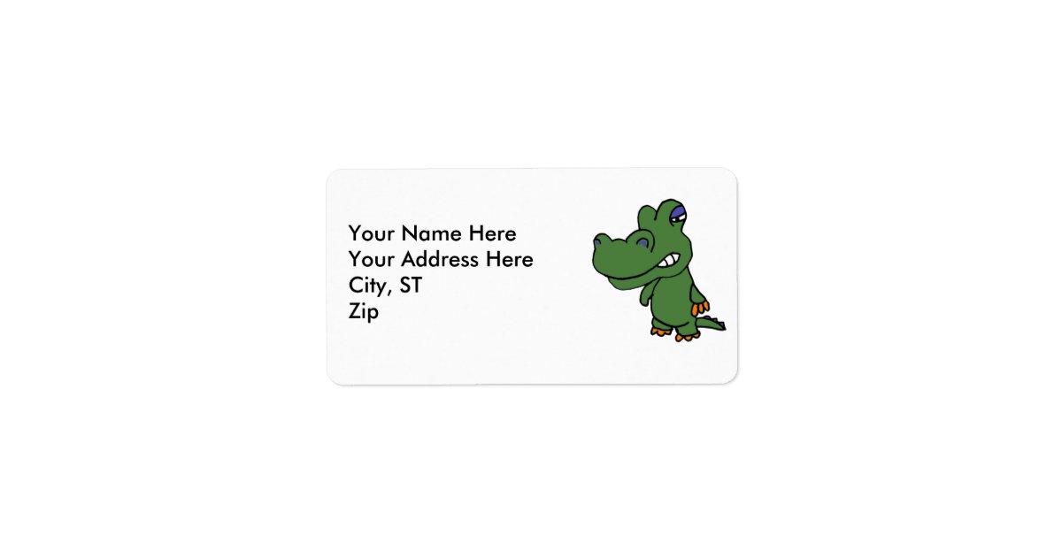 AM- Funny Gator Address Labels | Zazzle