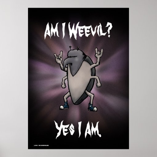Am I Weevil Heavy Metal Cartoon Poster | Zazzle