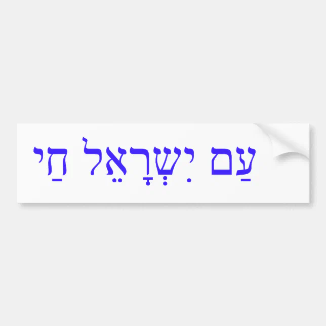 AM ISRAEL CHAI or The Israel nation lives Bumper Sticker | Zazzle