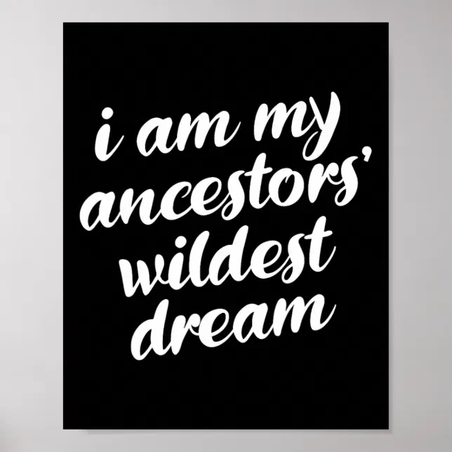 Am My Ancestors Wildest Dream Black History Month Poster | Zazzle