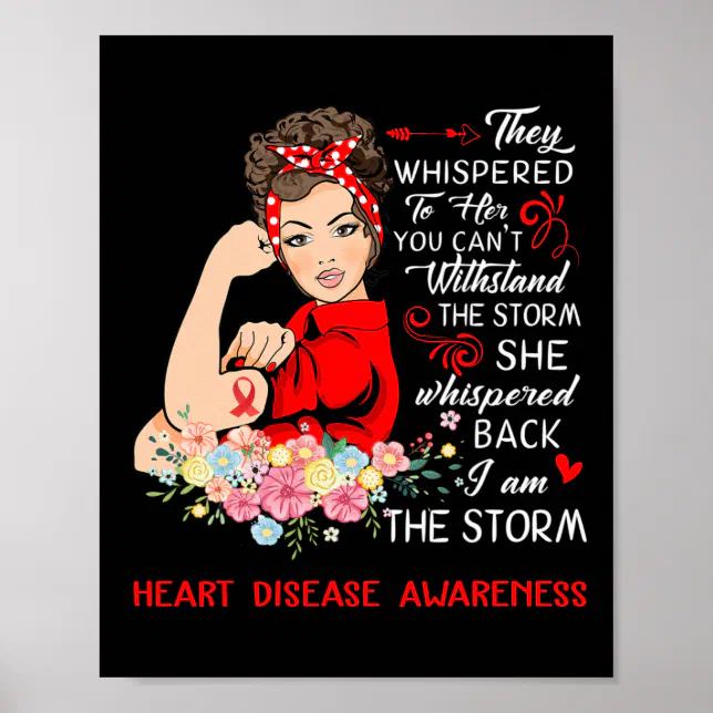 Am The Storm Heart Disease Awareness Poster | Zazzle