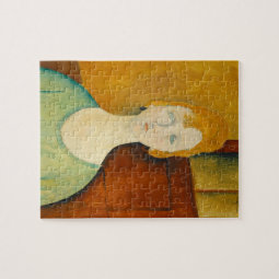 Amadeo modigliani Fine Art painting woman eyes Jigsaw Puzzle | Zazzle