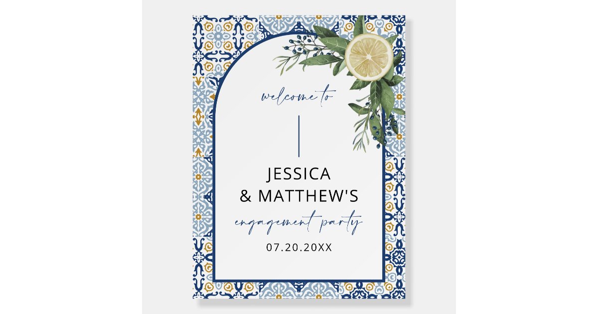 Amalfi coast engagement sign | Zazzle