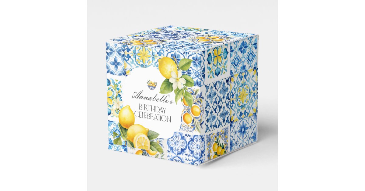 Amalfi Coast Italian Birthday Party Dessert Favors Favor Boxes | Zazzle