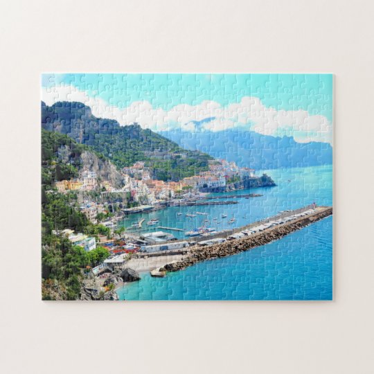 Amalfi town, Italian Coast, Italy travel scenery Jigsaw Puzzle | Zazzle.com