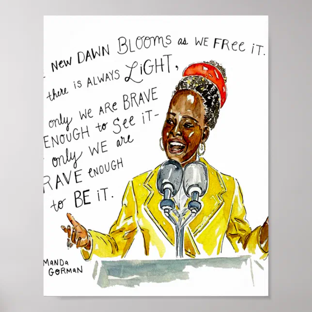 AMANDA GORMAN- There Is Always Light Poster | Zazzle