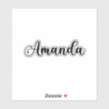 Amanda Name - Handwritten Calligraphy Sticker | Zazzle
