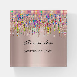 Amanda NAME MEANING Holograph Birthday GIFT Paperweight | Zazzle