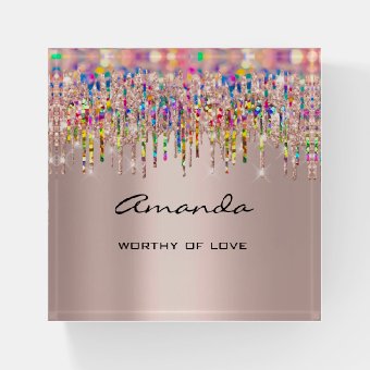 Amanda NAME MEANING Holograph Birthday GIFT Paperweight | Zazzle