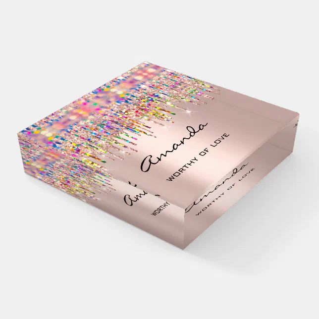 Amanda NAME MEANING Holograph Birthday GIFT Paperweight | Zazzle