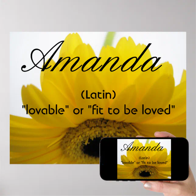 Amanda Name Meaning Poster | Zazzle