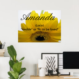Amanda Name Meaning Poster | Zazzle