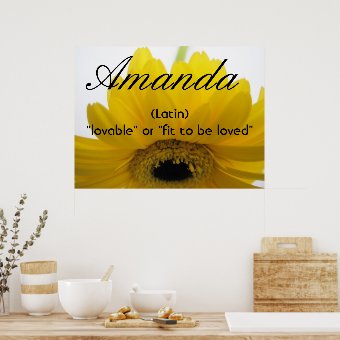 Amanda Name Meaning Poster | Zazzle