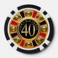 Amanda Tom's 40th Birthday Poker Chips | Zazzle