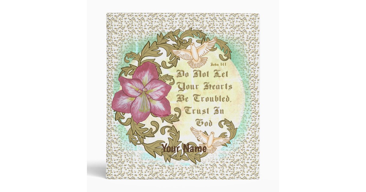 Amaryllis Christian trust god 3 Ring Binder | Zazzle