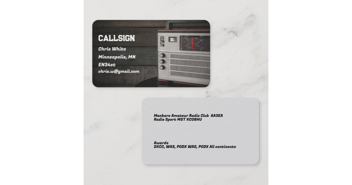 Amateur Ham Radio Business Card | Zazzle